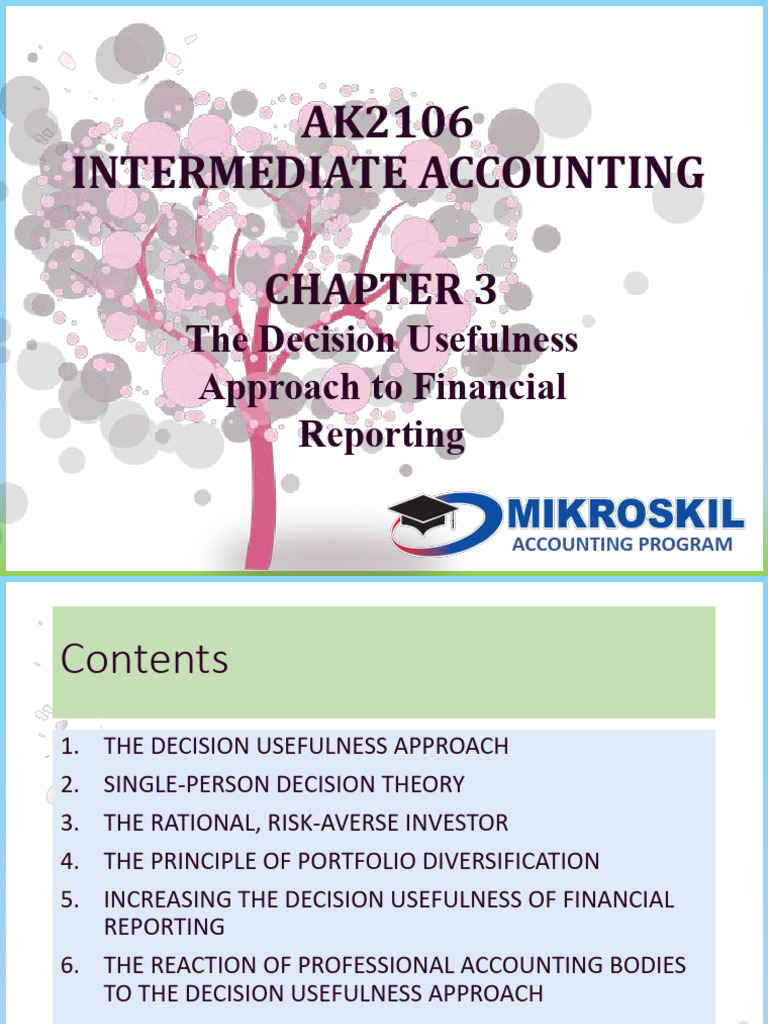 Chapter 3 - The Decision Usefulness Approach | PDF | Financial ...