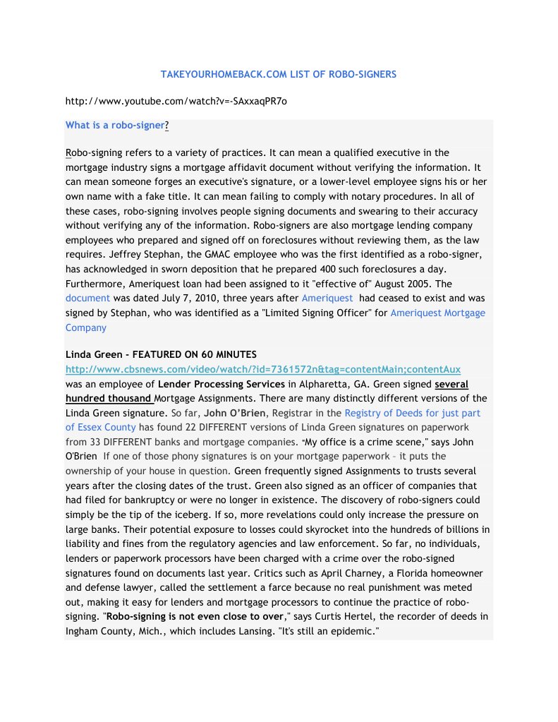 Robo Signer SCRBD Version | PDF | Mortgage Loan | Foreclosure