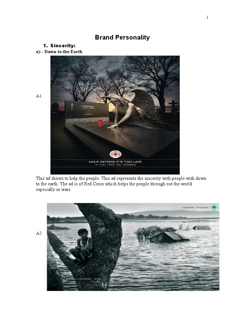Brand Personality Examples: Sincerity & Ruggedness | PDF