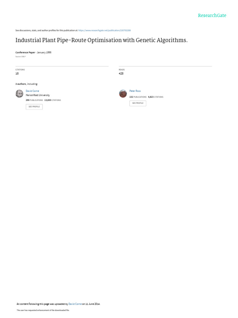 Industrial_Plant_Pipe-Route_Optimisation_with_Gene | PDF | Mathematical Optimization | Genetic ...