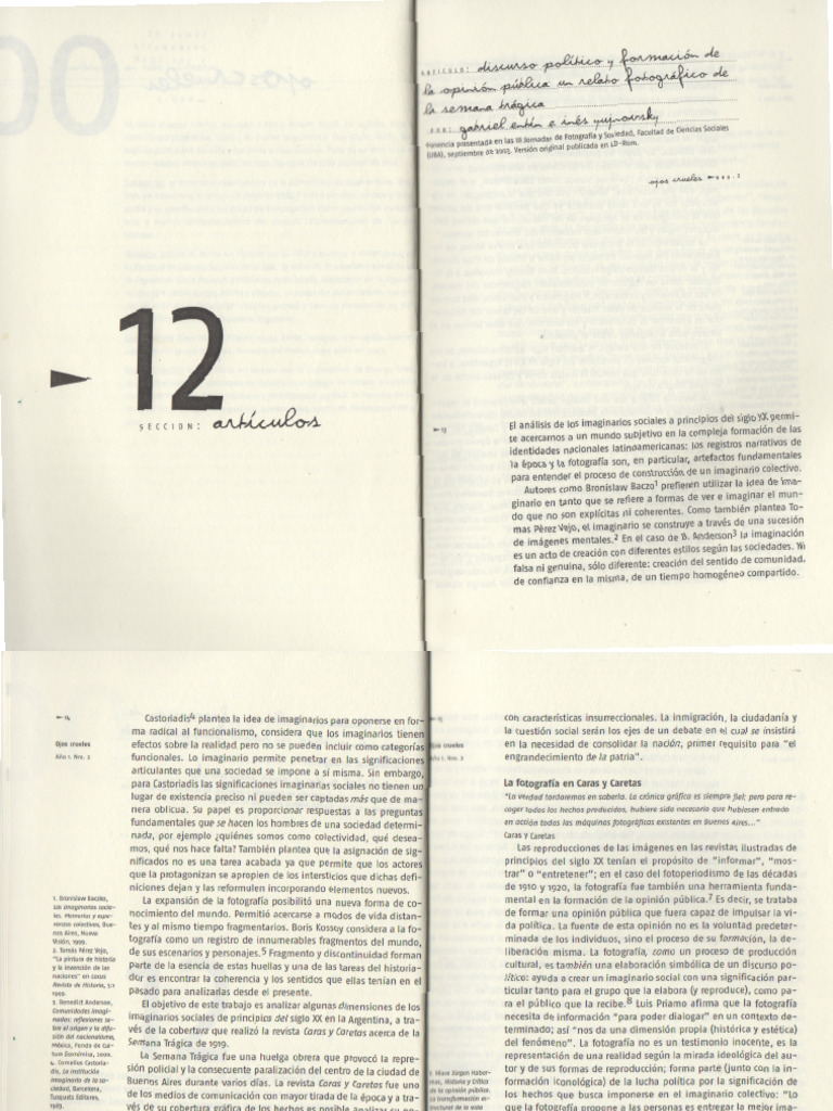 Discurso Politico y Formacion de La Opin | PDF