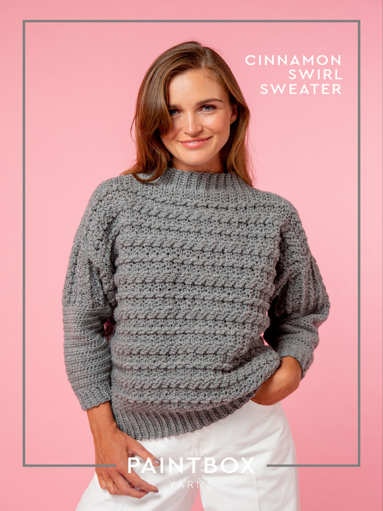 Cinnamon Swirl Sweater Free Jumper Crochet Pattern For Women in ...