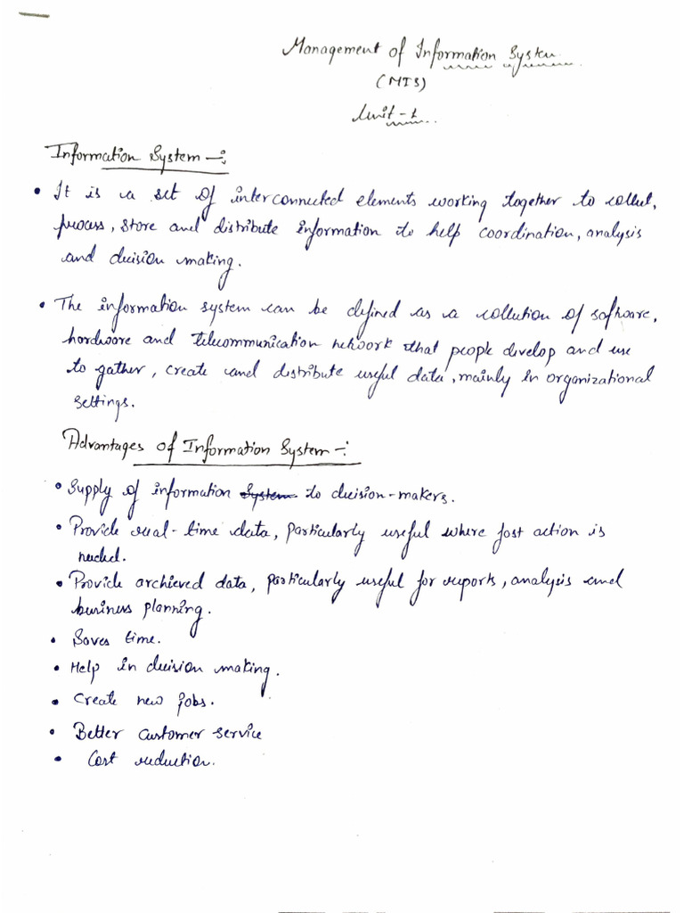 MIS Unit-1 | PDF