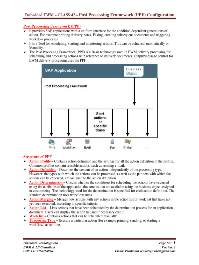 Embedded EWM CLASS 42 - Post Processing Framework (PPF) Configuration | PDF | Image Editing ...
