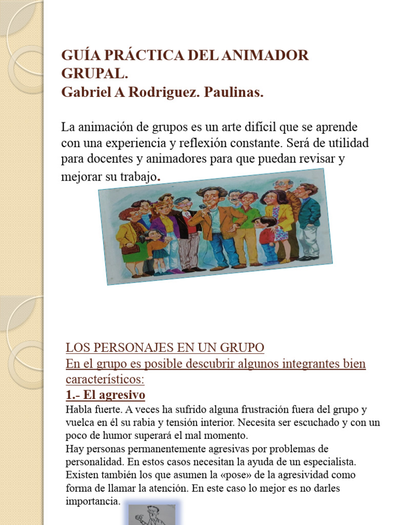 GUÍA PRÁCTICA DEL ANIMADOR GRUPAL.4ta.parte | PDF | Humor | Experiencia