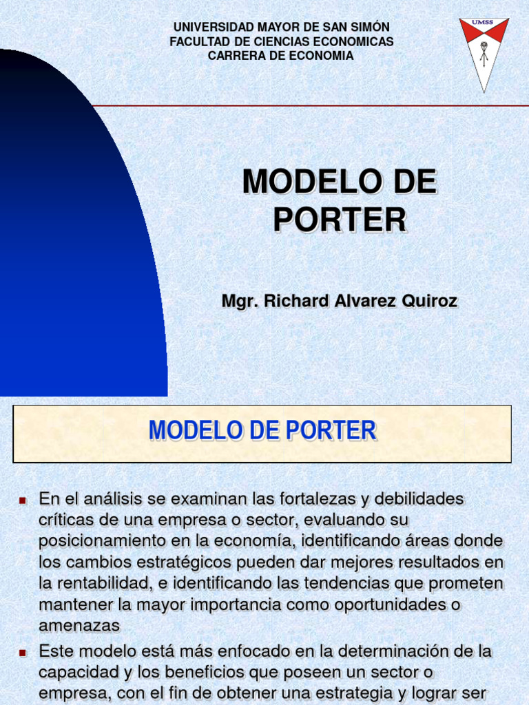 MODELO DE PORTER | Descargar gratis PDF | Mercado (economía) | Business