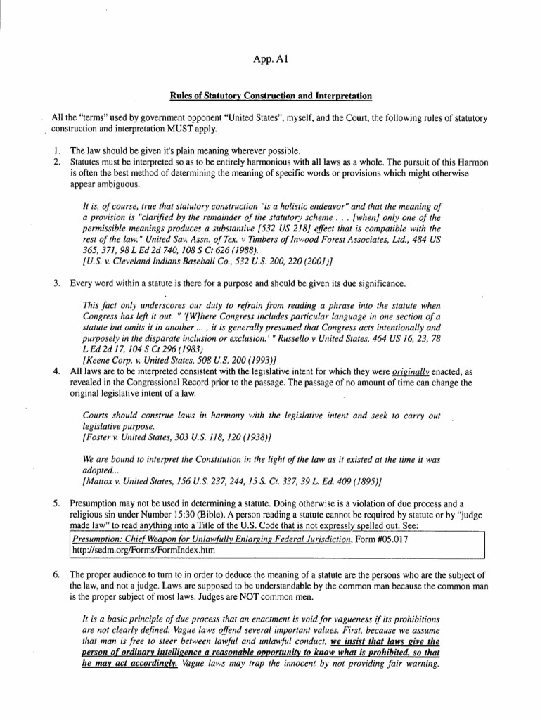 Statutory Construction Guidelines | PDF | Statutory Interpretation ...
