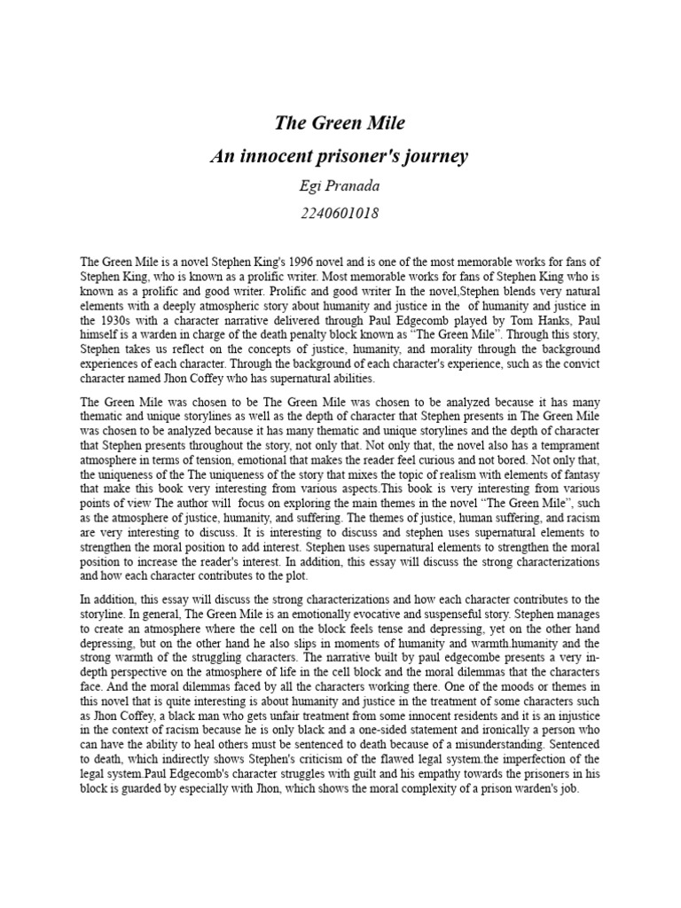 The Green Mile by Stephen King | PDF | General Fiction