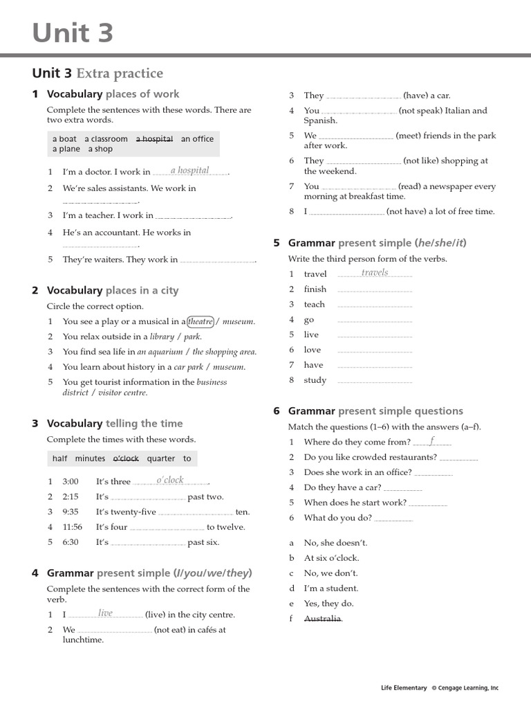 Elem Unit3 Extrapractice Be 0 | PDF | Human Communication | Languages