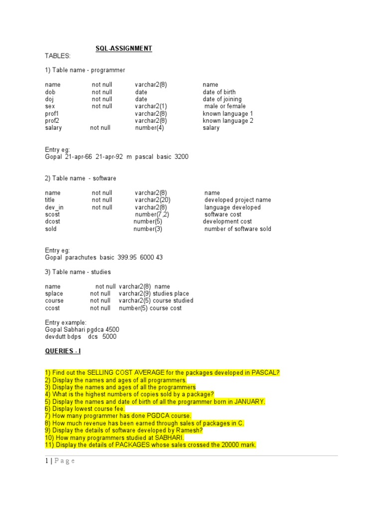 Sql Questions1 Download Free Pdf Programmer Computing 