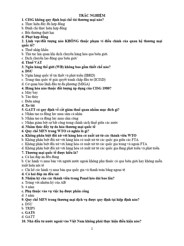 LTMQT Trac Nghiem | PDF