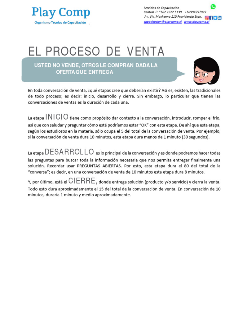 Actividad El Proceso de Ventas | PDF