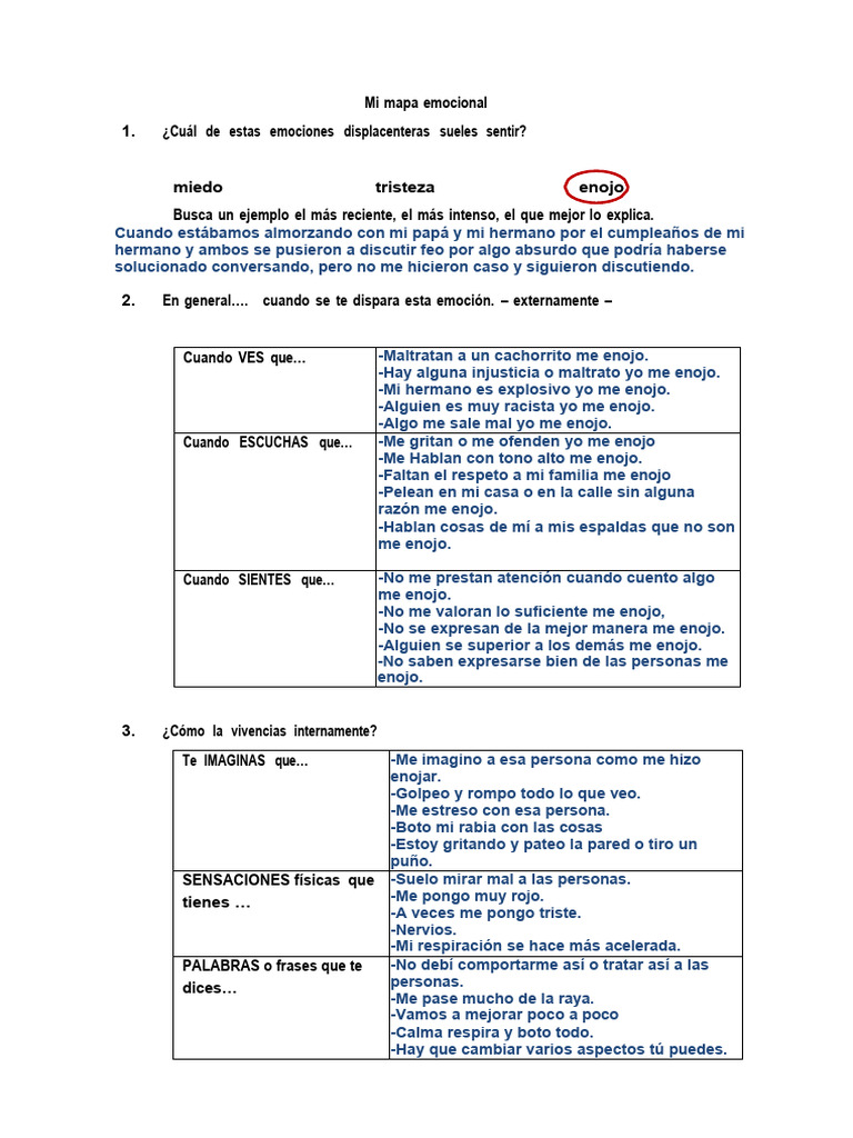 Mapa Emocional - Liderazgo | PDF | Ira | Las emociones