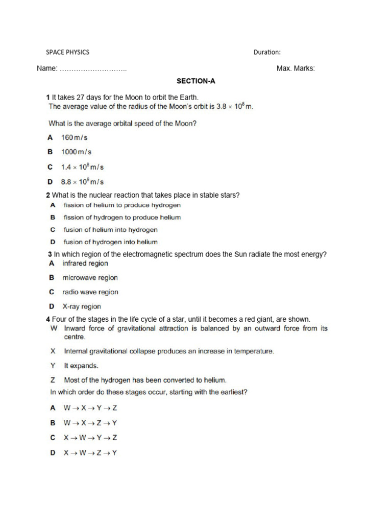 Understanding Space Physics Concepts | PDF | Social Science | Teaching ...
