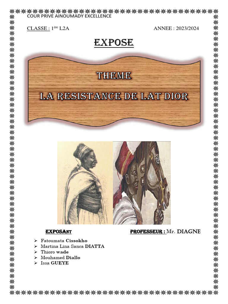 Page de Garde Lat Dior | PDF