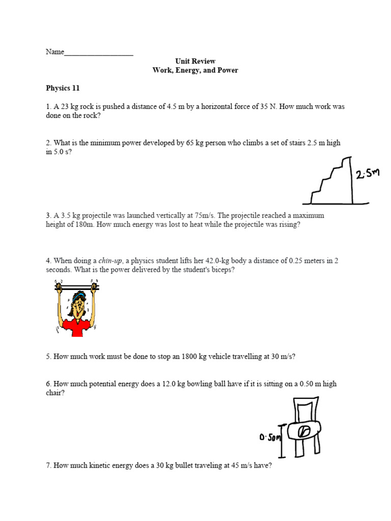3.8 UNIT Review WEP 2022 | PDF | Heat | Potential Energy