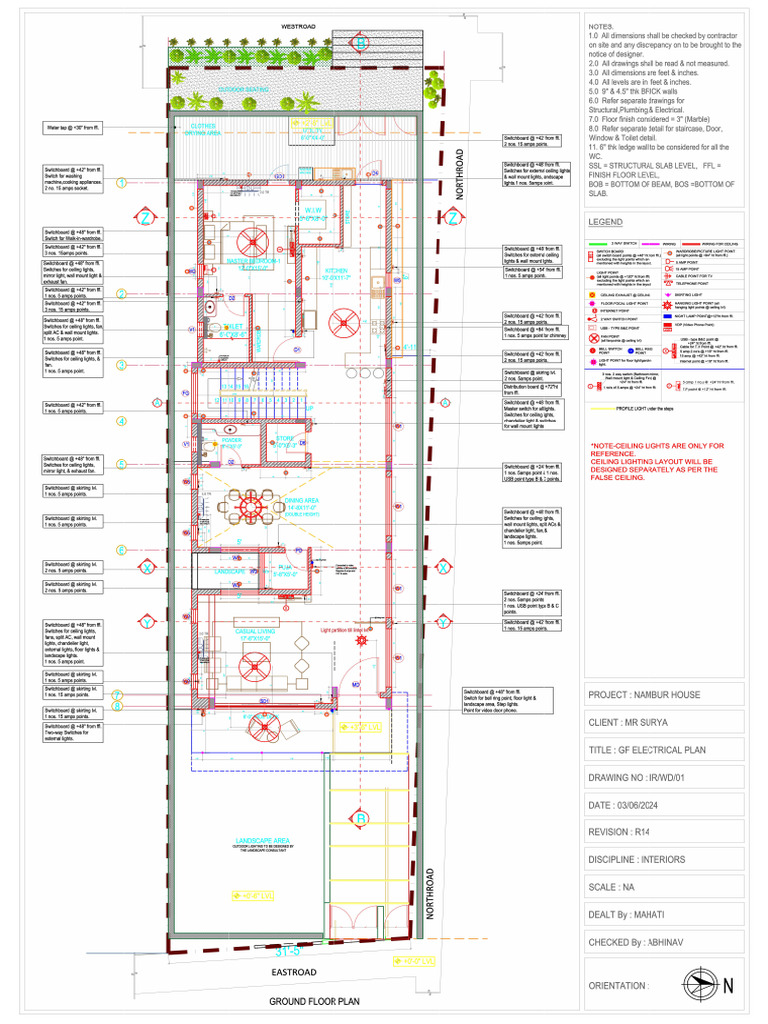 Nambur Residence - GF Electrical Plan | PDF
