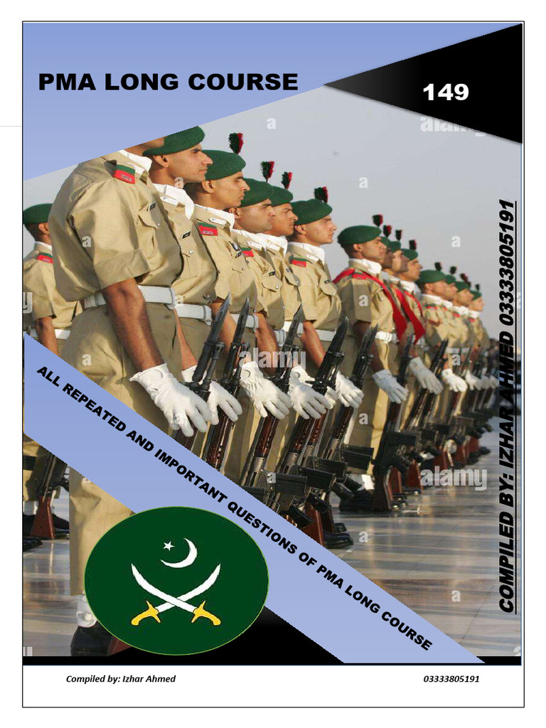 PMA Long Course Notes PDF | PDF | Pakistan | All India Muslim League