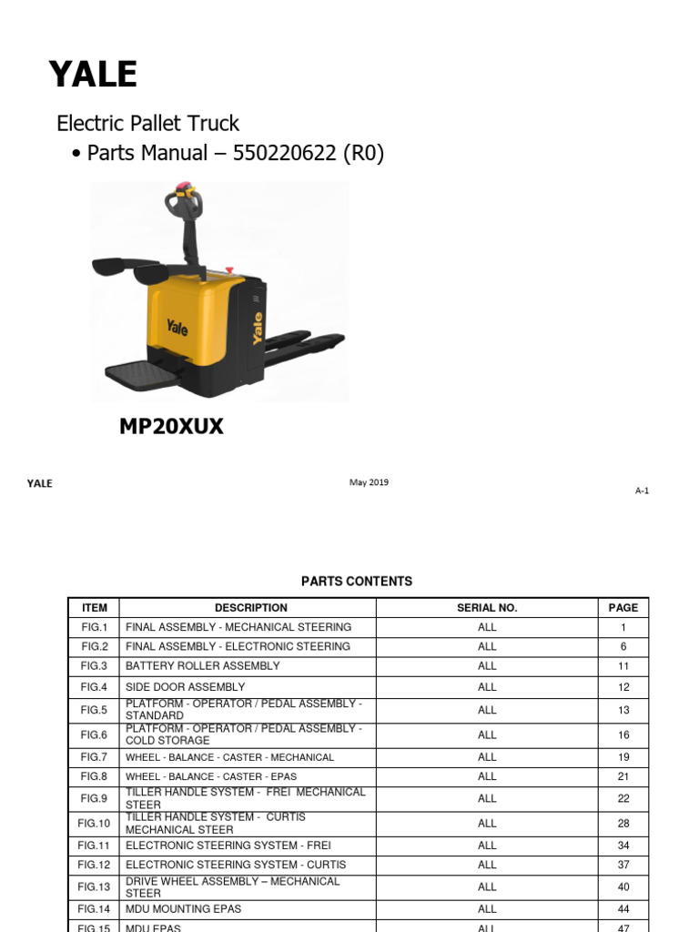 Catalogo MP20 XUX Yale | PDF | Steering | Screw