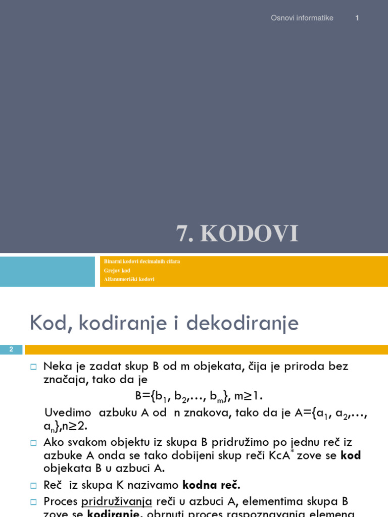 Kodovi | PDF