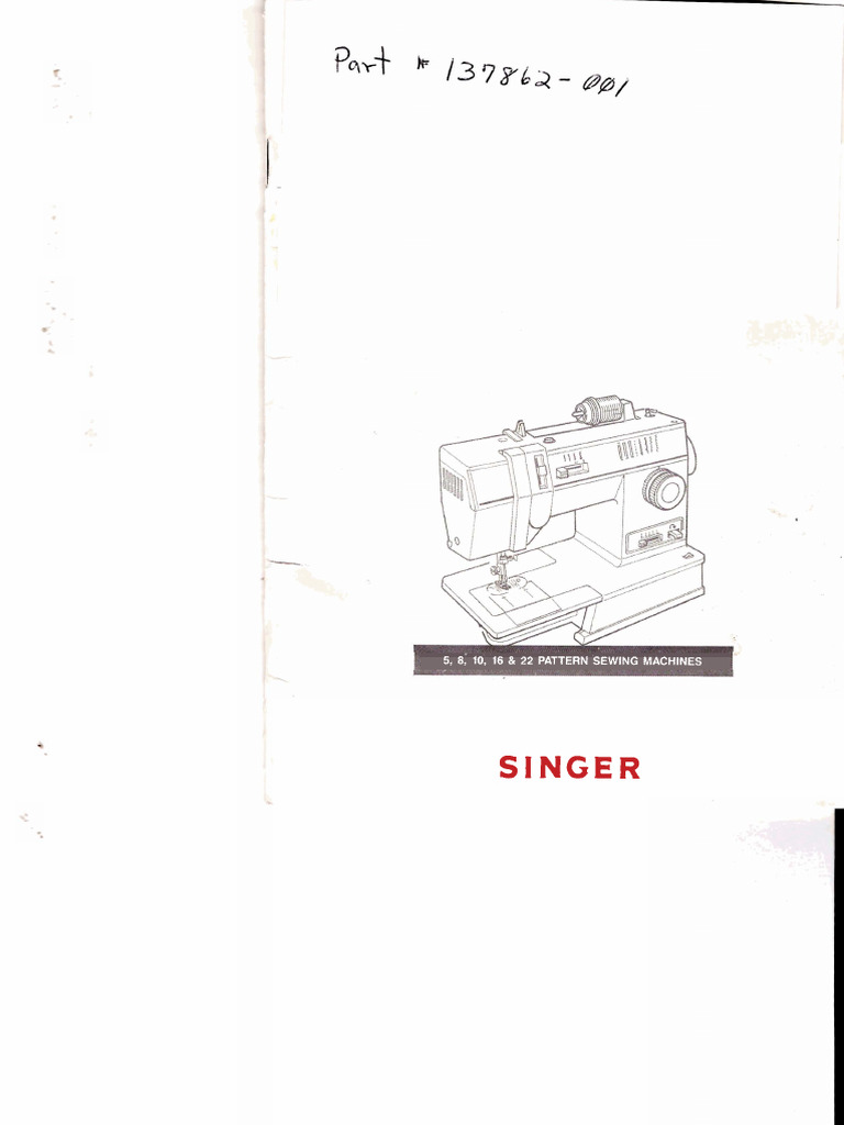 Singer 4562 Owners Manual | PDF | Sewing Machine | Sewing