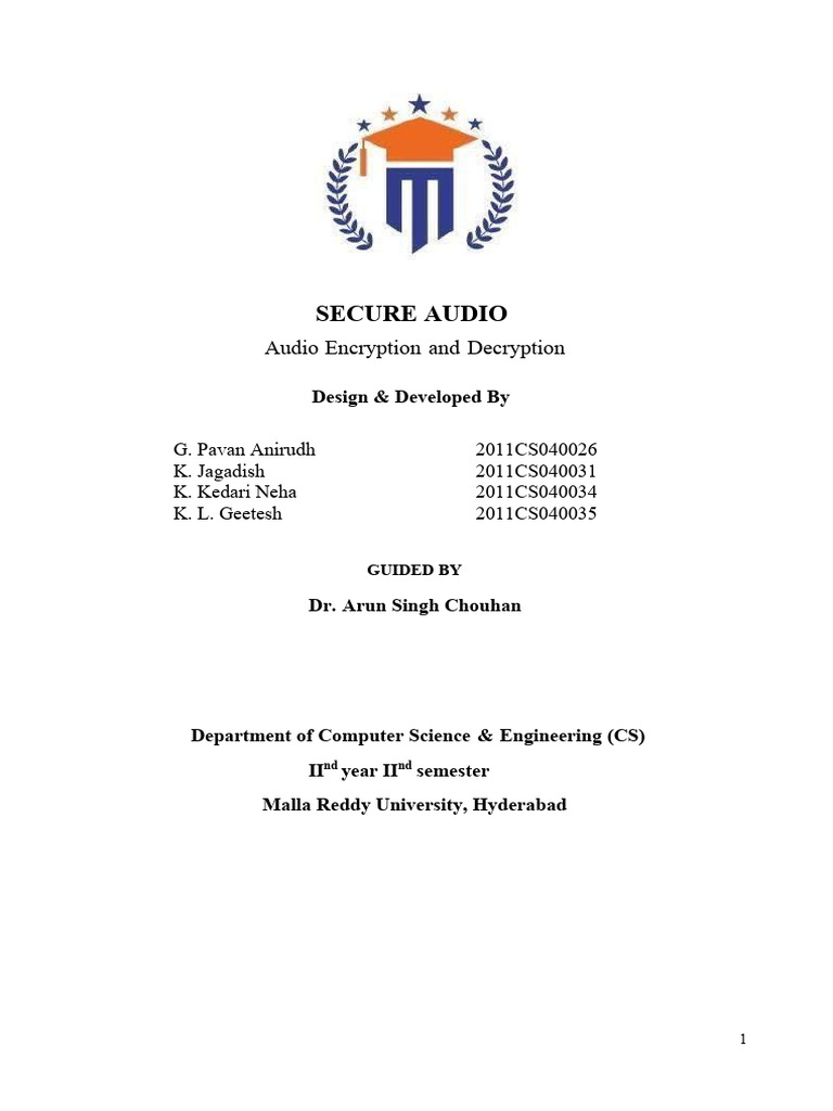 Secure Audio Encryption Techniques | PDF | Cryptography | Encryption