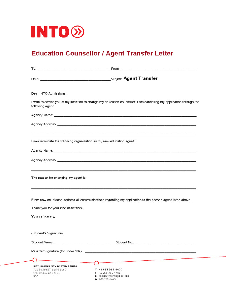 into agent change form -SLU | PDF