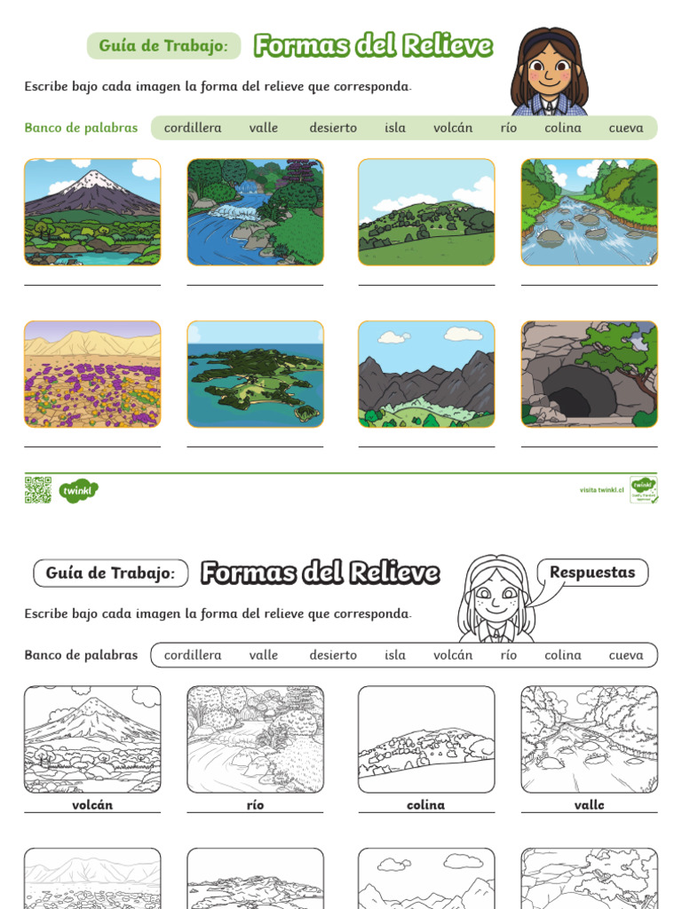 Guia de Trabajo Formas Del Relieve | PDF