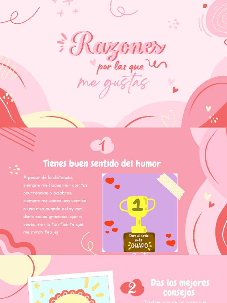 Razones Por Las Que Me Gustas | PDF | Relaciones personales, crianza y desarrollo personal