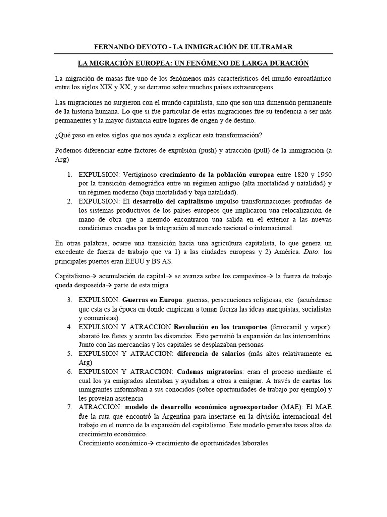 Devoto | PDF | Migración humana | Inmigración