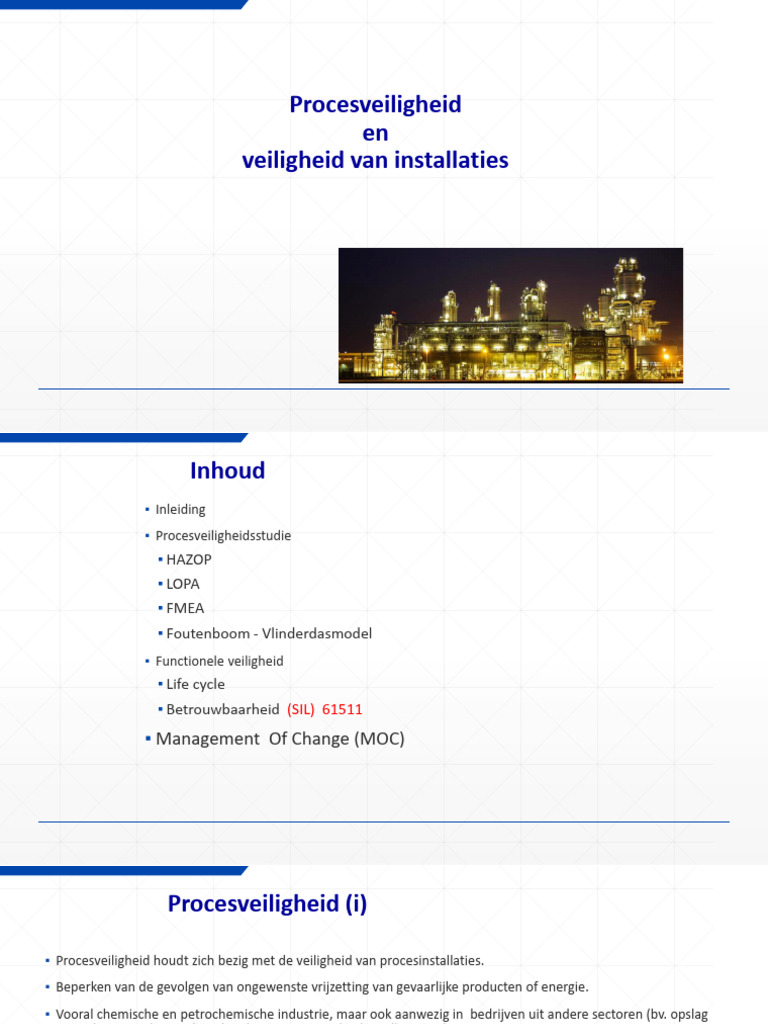 Procesveiligheid en Veiligheid Van Installaties | PDF