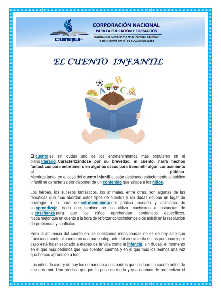 El Cuento Infantil Pdf Literatura Infantil