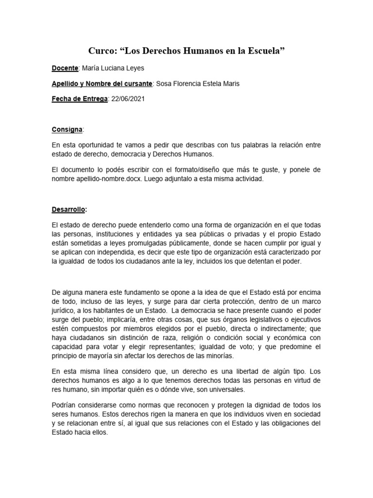 Derechos Humanos y Democracia | PDF | Política