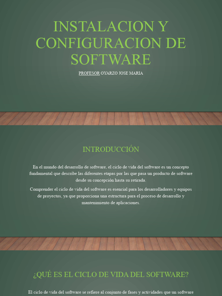 Instalacion y Configuracion de Software-Clase3 | PDF | Software | Ciclo ...