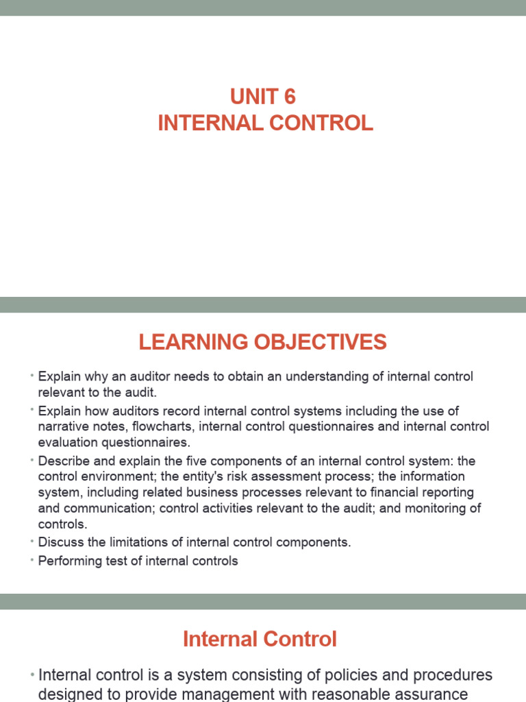 Internal Control | Download Free PDF | Internal Control | Audit
