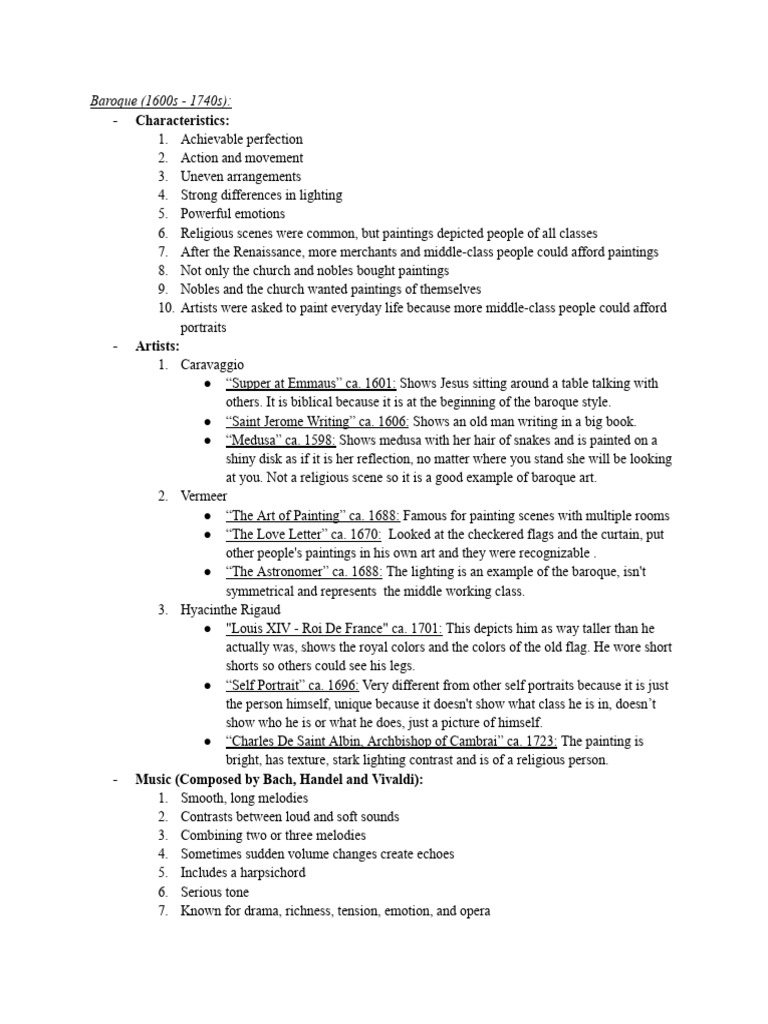 Baraque, Rococo and Neoclassical | PDF | Baroque | Paintings