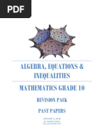 Grade 11 Algebra Questions | PDF