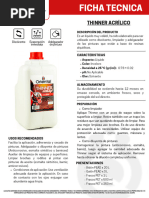 Ficha Tecnica Thinner | PDF | Solvente | Química Física