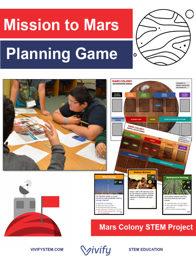 Mission To Mars Planning Game: Mars Colony STEM Project | PDF ...