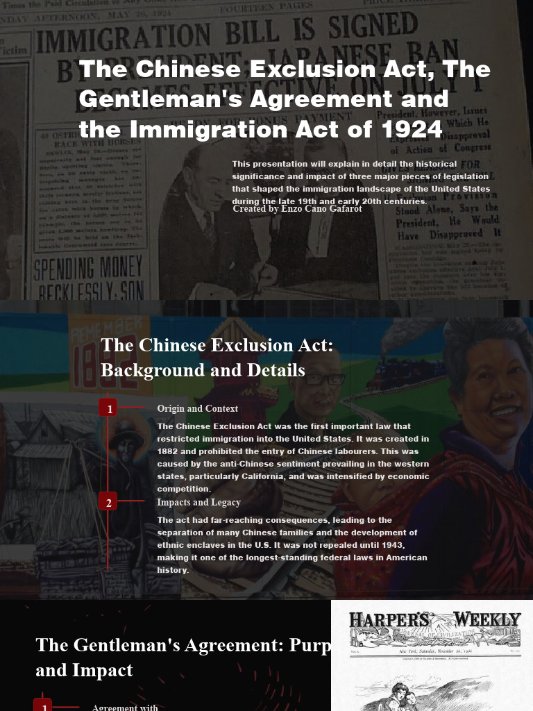 Impact of the 1907 Gentleman's Agreement | PDF | Immigration | Identity ...
