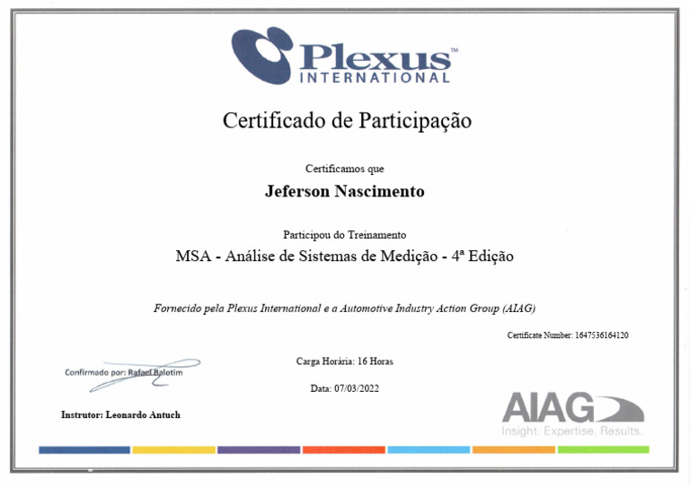Certificado de MSA | PDF