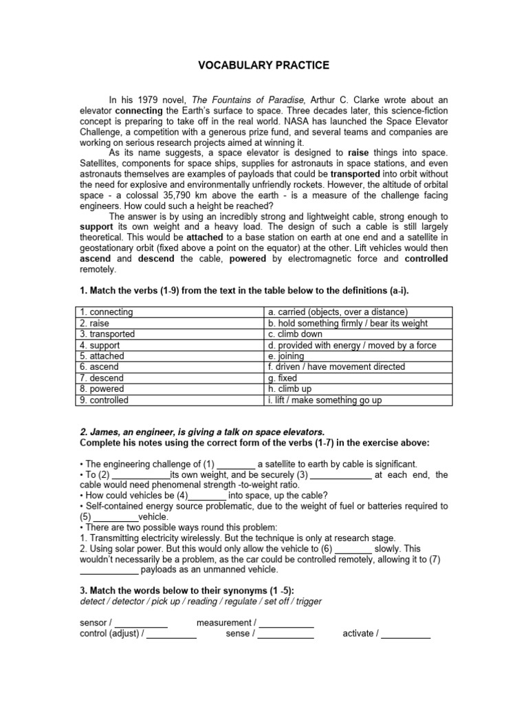 Vocabulary Practice - Materials | PDF | Metals | Physical Sciences