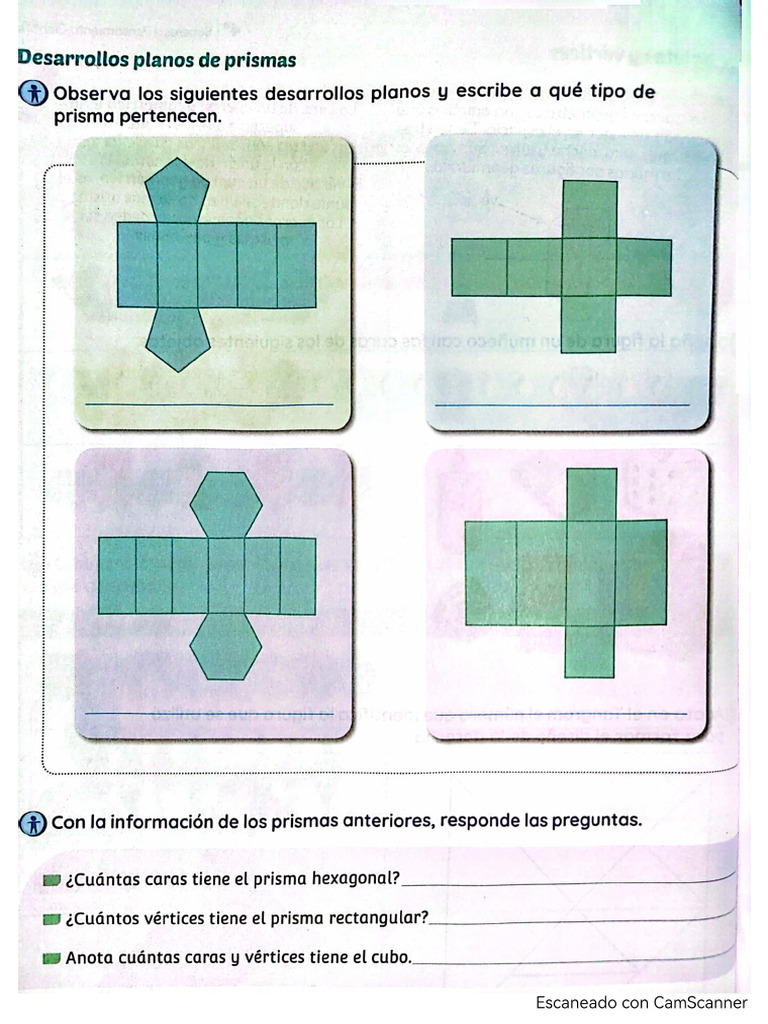 DESARROLLOS PLANOS DE PRISMAS | PDF