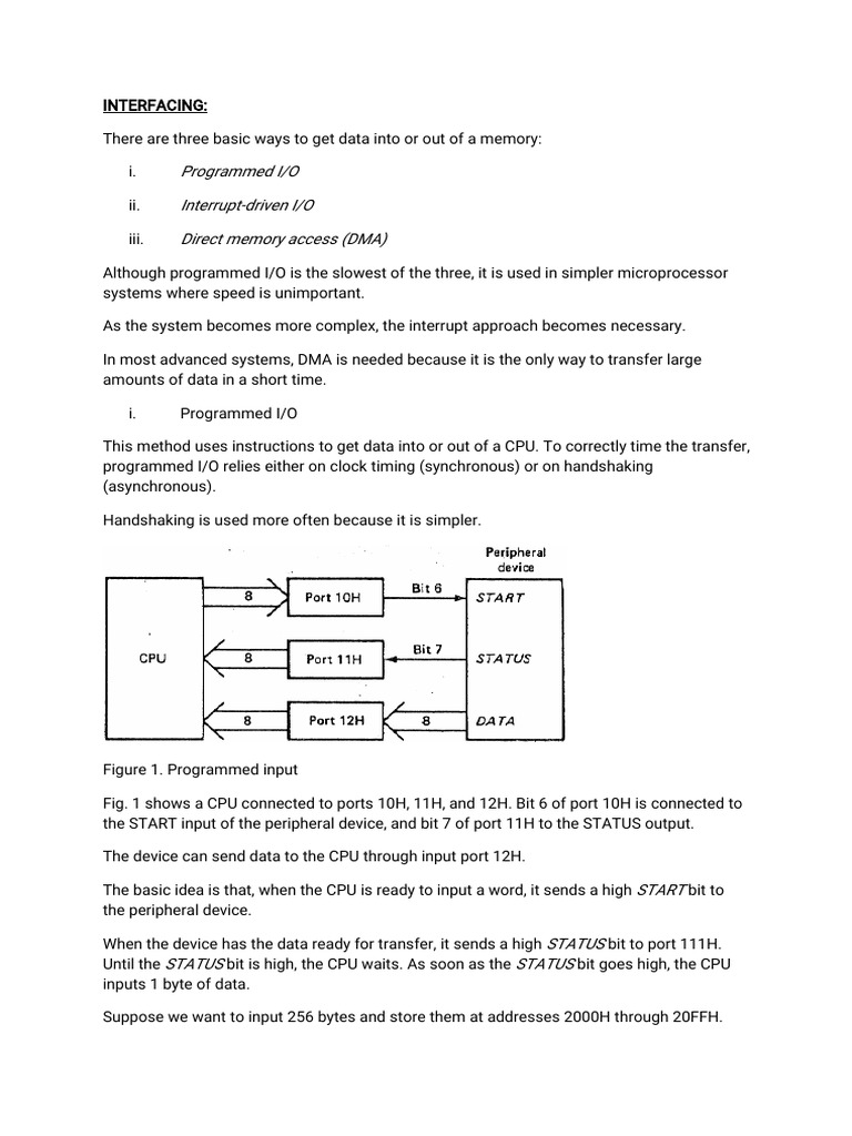 Data Transfer Methods in Microprocessors | PDF
