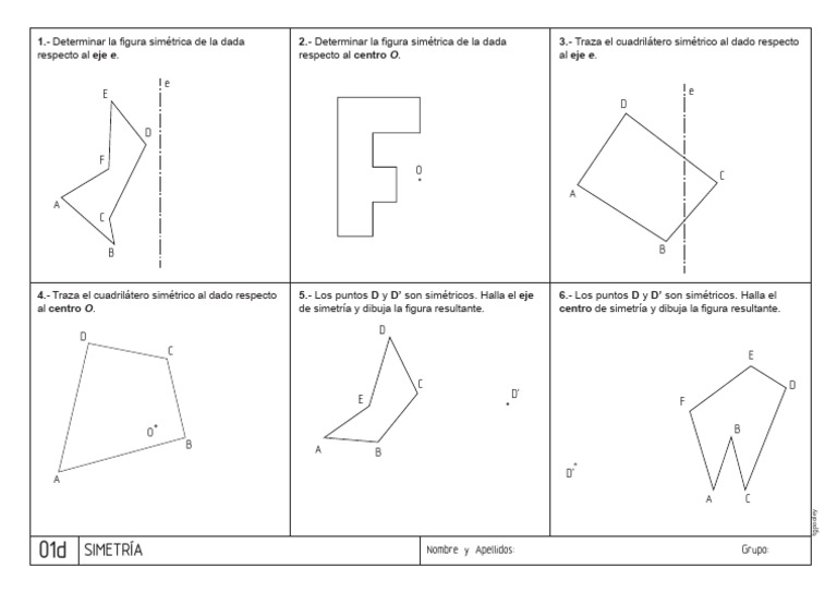 Ejes de Simetría en Figuras Geométricas | PDF