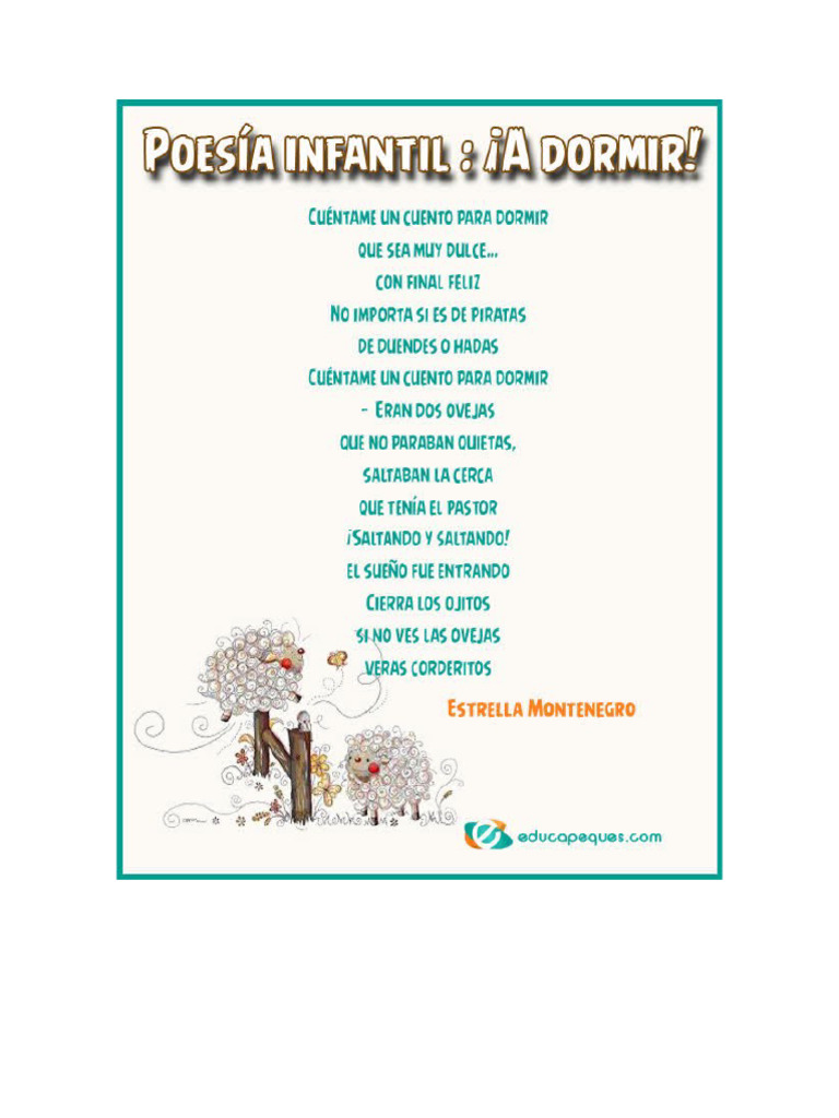 Poemas para Niños | PDF