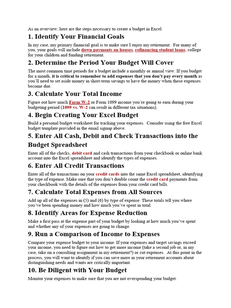 How to Create a Budget in Excel | PDF | Expense | Cheque
