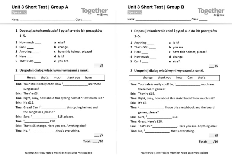 Together Kl4 U3 Short Test Speaking Ab Pdf