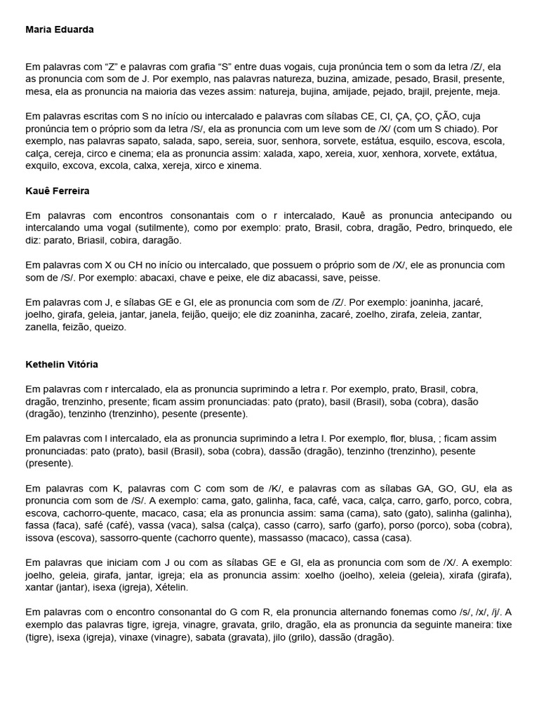Trocas Fonéticas com R Intercalado | PDF | Linguística | Fonética