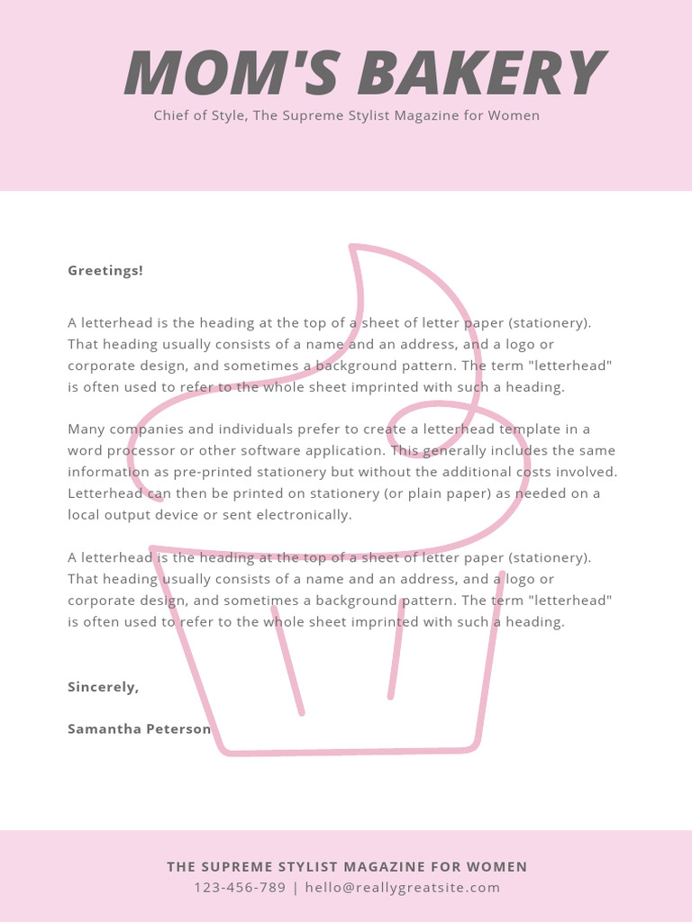 MOM'S BAKERY Letter | PDF